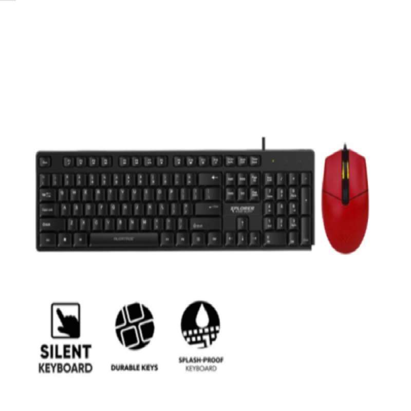 Jual Alcatroz Keyboard Xplorer K330 Silent Wired Combo Mouse Asic Pro 8 ...