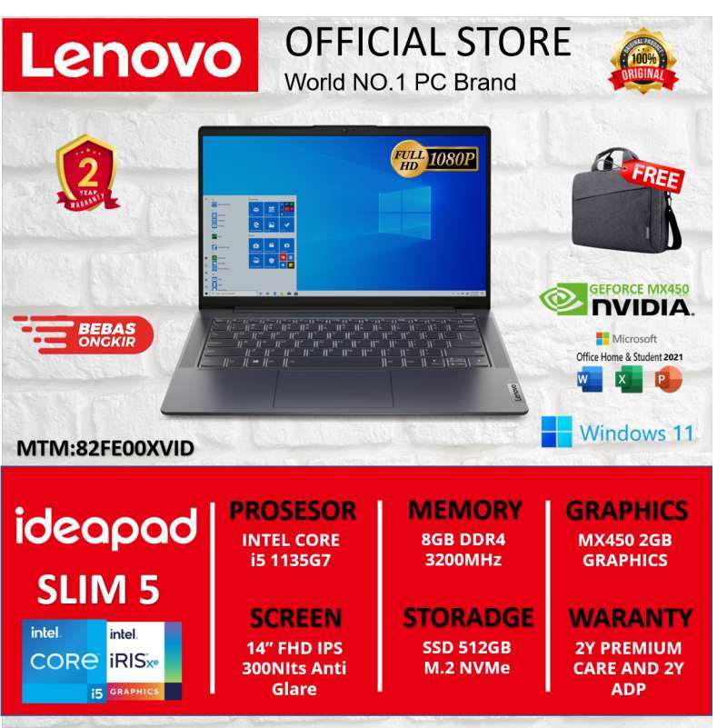 Jual Lenovo Ideapad Slim I Intel Core I G Gb Ssd Mx Gb Fhd Ips W Ohs Di
