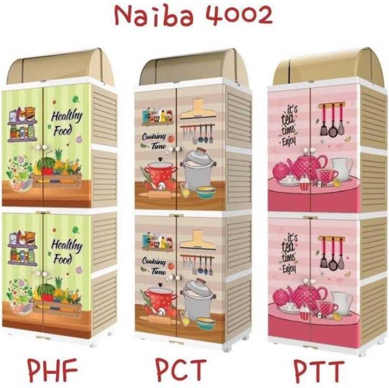 Jual Lemari Rak Piring Plastik Naiba 4 Susun Original Murah - Harga ...