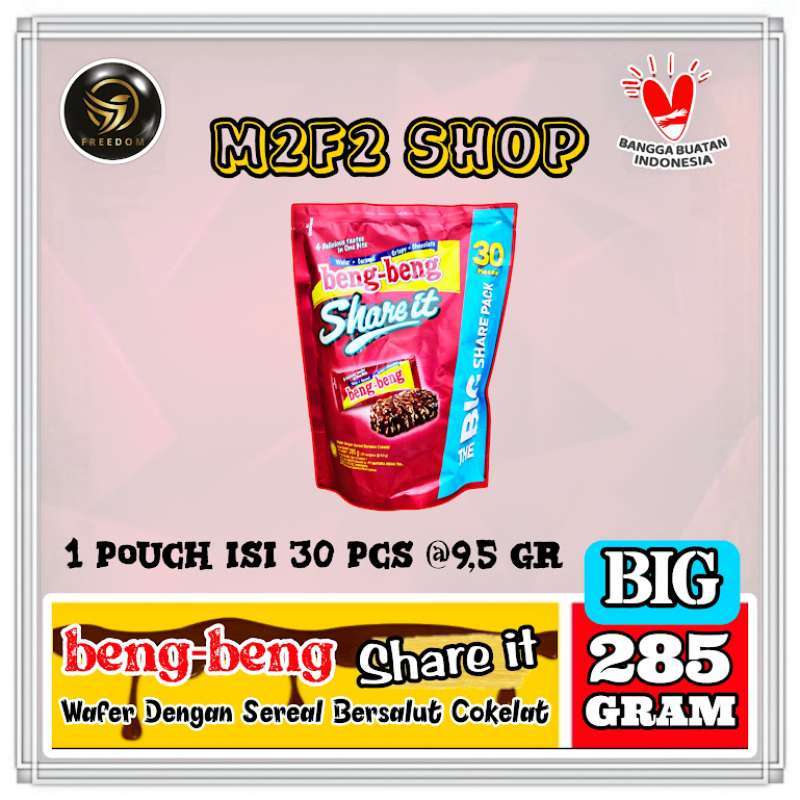 Jual Beng-Beng Share it Wafer Caramel Crispy Cokelat 30 - 285 gr ...