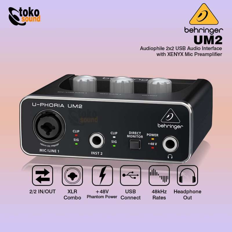 Jual Behringer Um2 U-phoria 2x2 Usb Audio Interface Di Seller Tokosound ...