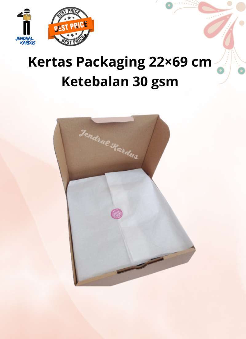 Jual 50pcs Kertas Packaging Uk. 22x69, Kertas Untuk Kado/kertas Tisu ...