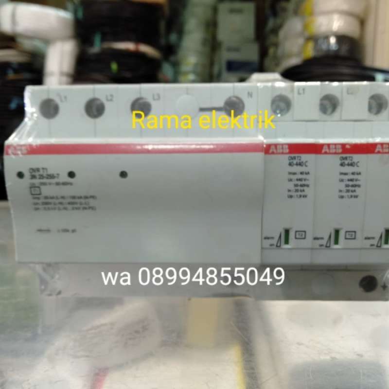 Promo surge Arrester ABB OVR T1 3N 25-255-7 + OVR T2 40-440C 7Pole 3Phase Diskon 23% di Seller ...