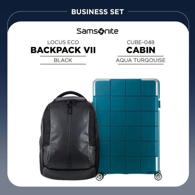 Jual Samsonite Business Set Cube-048 Turquoise + Locus Eco Vii Di ...
