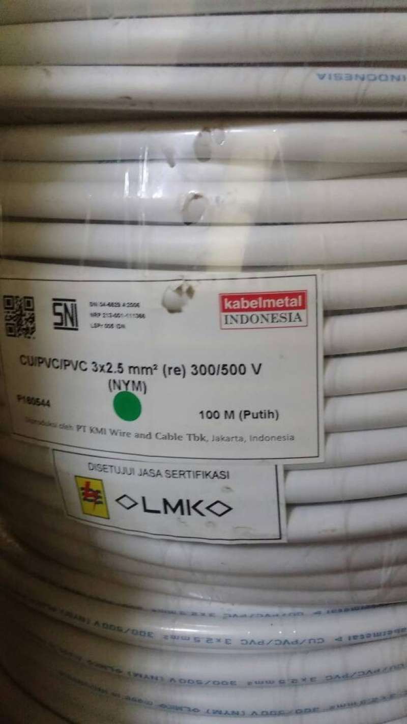 Promo Kabel Listrik Tunggal Nym 3x2,5 Kabelmetal/kabelindo Roll 100m ...