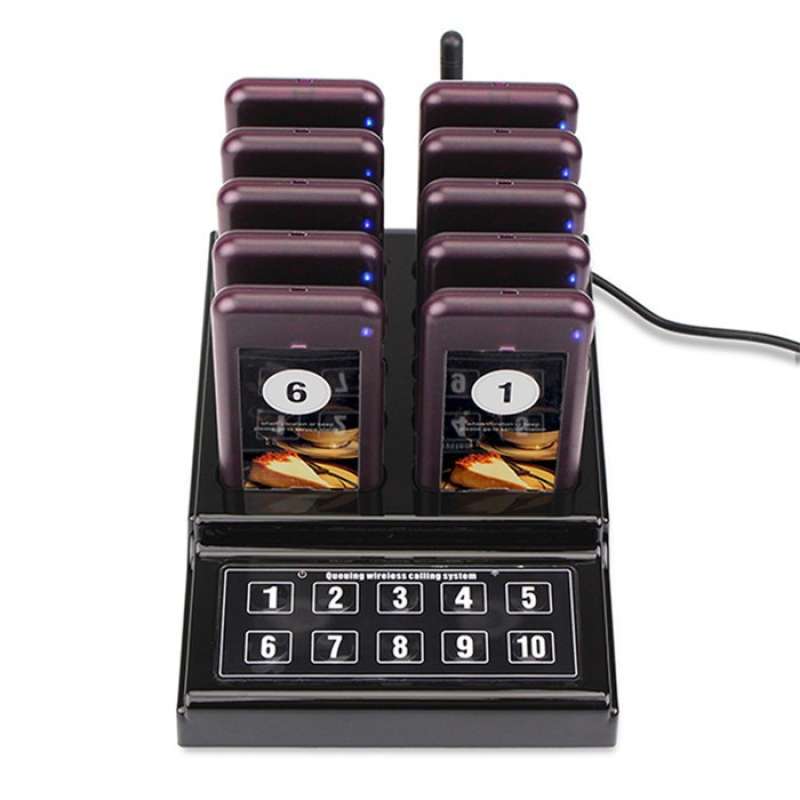 Promo Kolmi Wireless Calling Paging System Restaurant Pager Cs100 ...