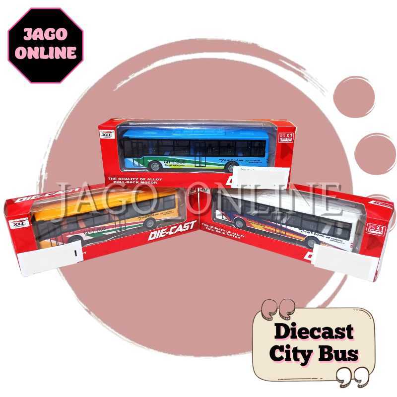 Promo Mainan Diecast Koleksi Anak Mobil Transportasi Umum Bus Bis ...