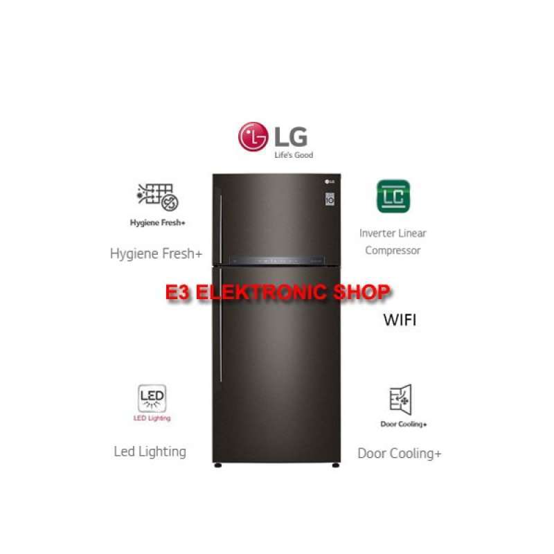 Promo Lg Gn H452Hxhn Kulkas 2 Pintu Inverter Linear Compressor 437 L ...