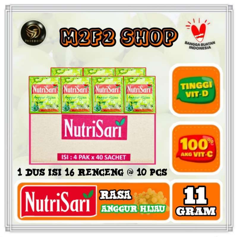 Promo NutriSari Minuman Serbuk Rasa Anggur Hijau Sachet - 11 gr ...