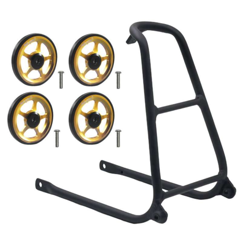 Promo Folding Bike Easy Wheel Transport Pushing Walking Cargo Rack ...