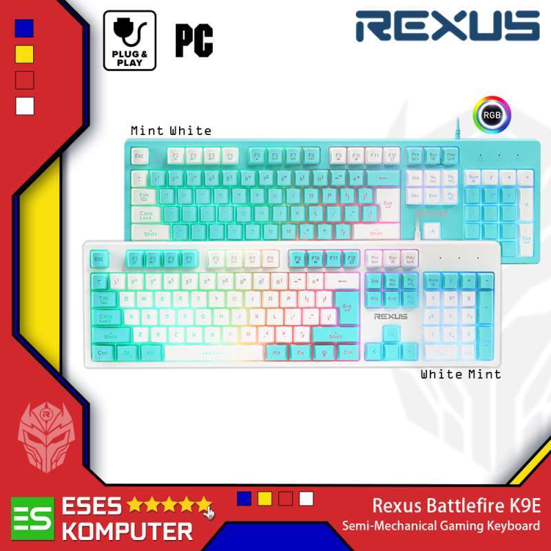 Jual Keyboard Rexus Battlefire K9E RGB | Semi-Mechanical Gaming ...