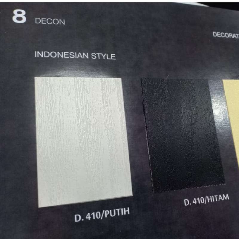 Promo Decon Sheet Putih Hitam Sier Polos Urat / Textured ( Pvc Sheet ...