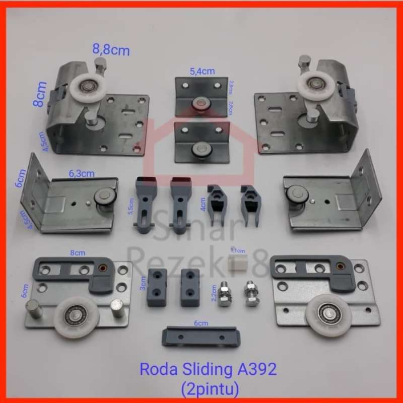 Promo Roda Rel Pintu Lemari Sliding Geser 2 Pintu A392 Diskon 35% di ...