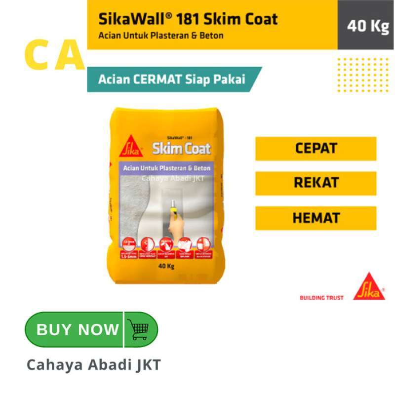 Jual Sika 181 Sika Wall Skim Coat Acian (40Kg) di Seller BERKAH RAMAI - Bangka, Kota Jakarta ...