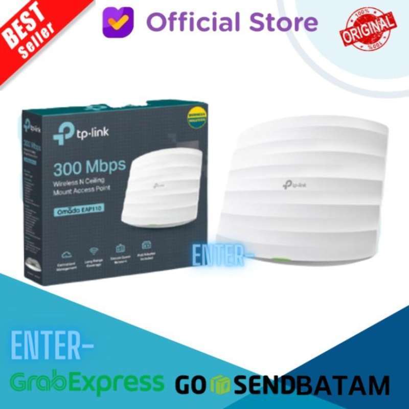 Jual Router TP-LINK EAP110 300Mbps Wireless N Ceiling Mount Access ...