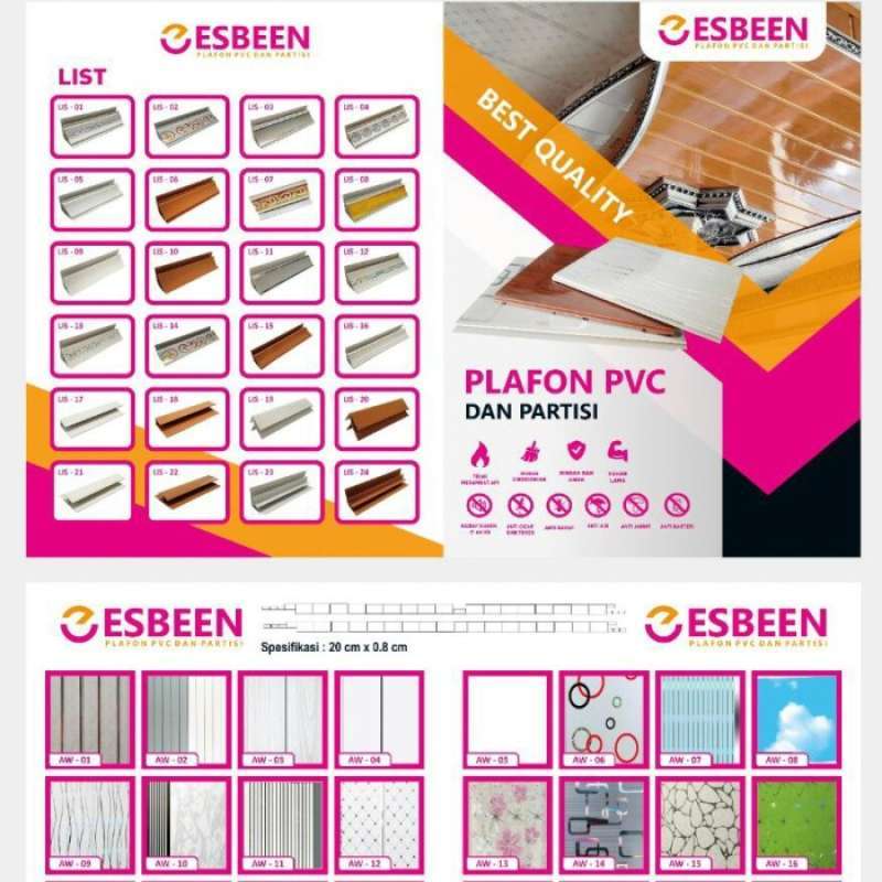 Promo Plafon Pvc Esbeen Plavon Pvc Orderan Khusus Plapon Pvc Diskon 23% ...