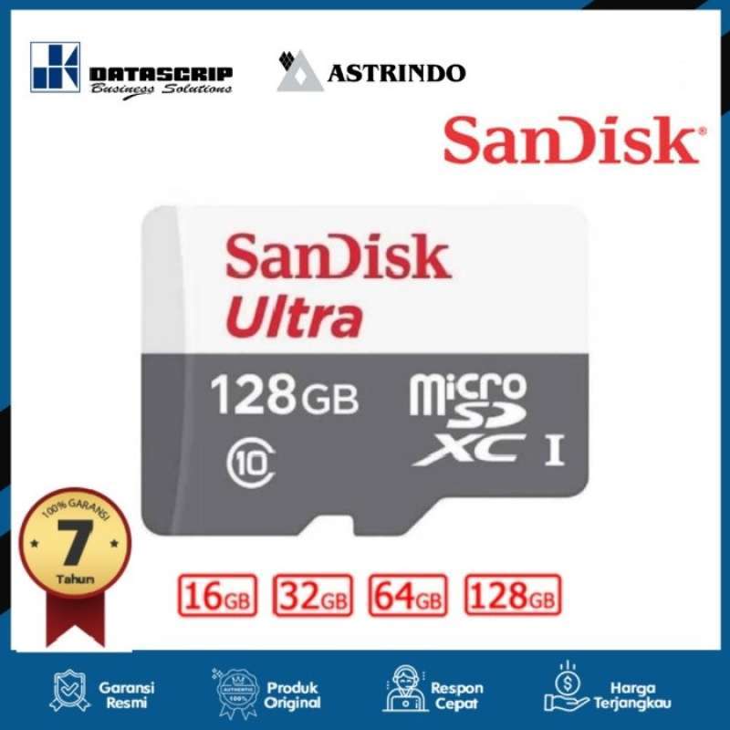 Microsd Card Sd 128 Gb Sandisk Memory SDXC Sandisk Ultra 128GB 140mb/s ...