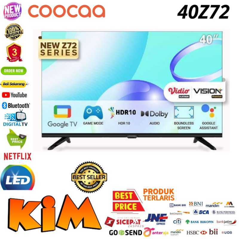 Promo COOCAA 40Z72 SMART LED 40 inch Google TV-DIGITAL-Flicker Free-NEW ...