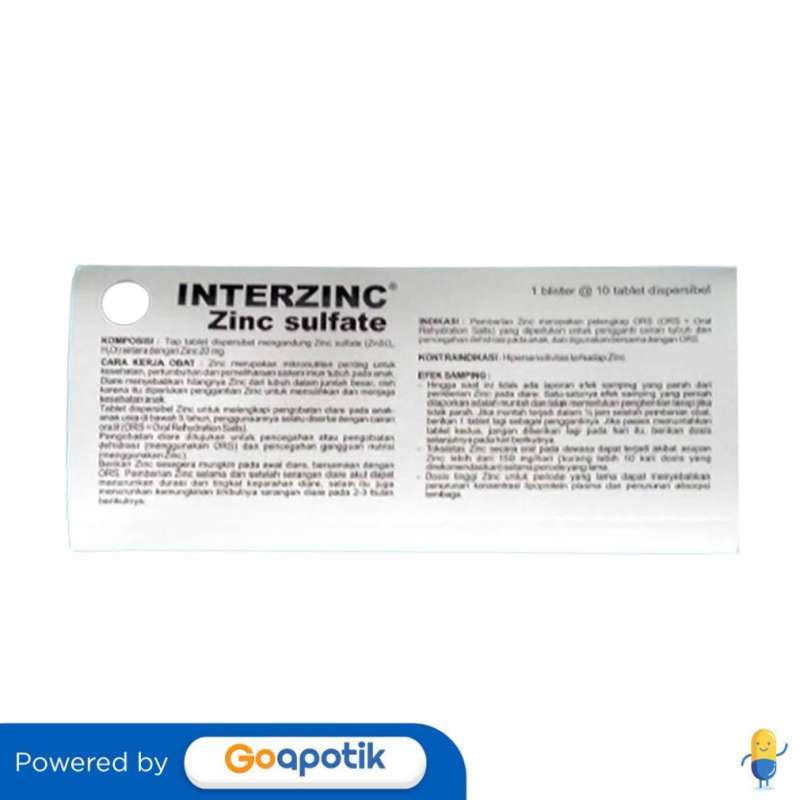 Jual Interzinc 20 Mg Strip 10 Tablet Di Seller Apotek Sobat Medika ...
