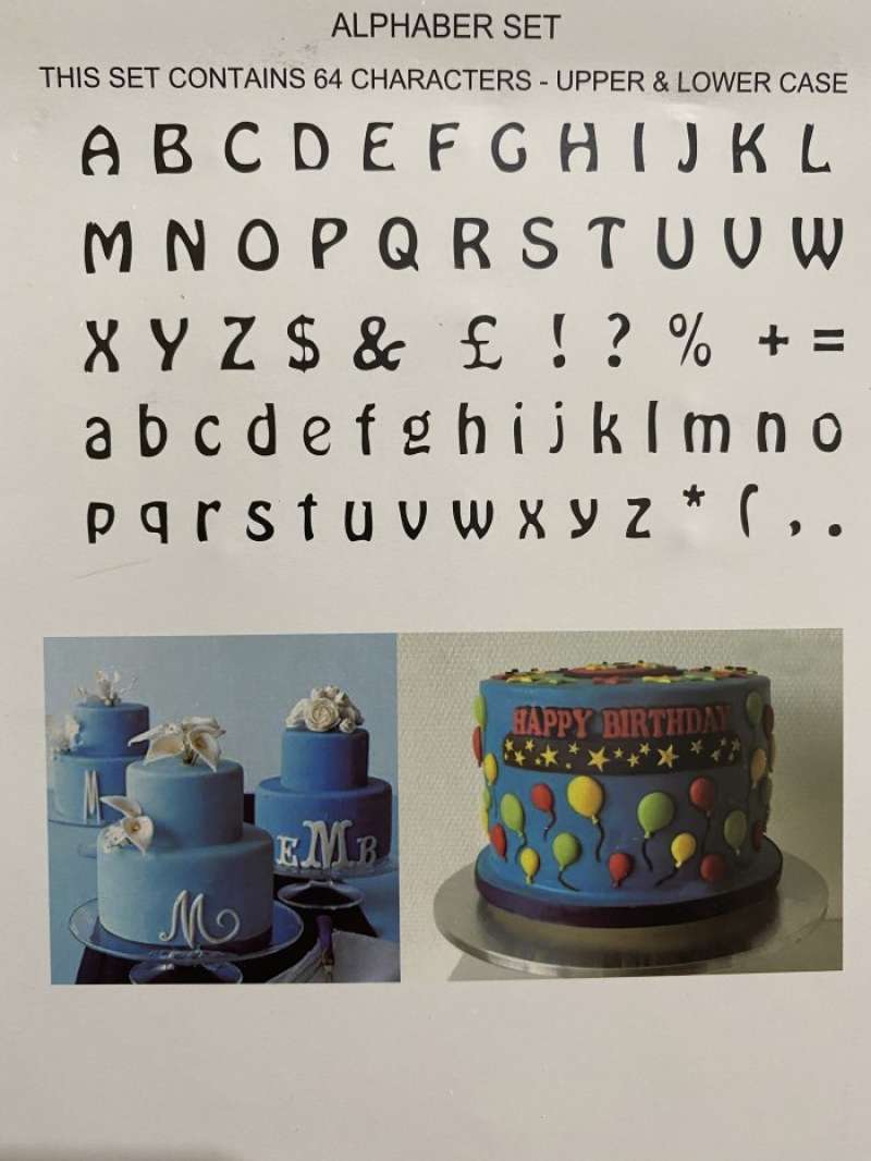 Jual Cutter Plastic Alphabeth 64pc / (9) Cetakan huruf Upper lower font ...