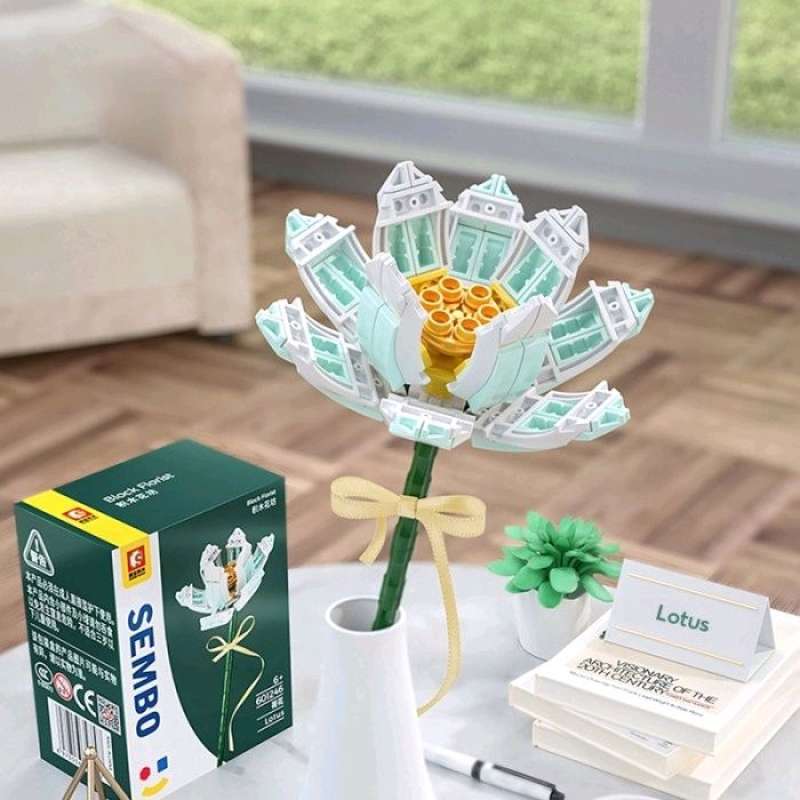 Jual Mainan Merakit Balok Puzzle 3D KKV Brick Dekorasi Hiasan Bunga ...