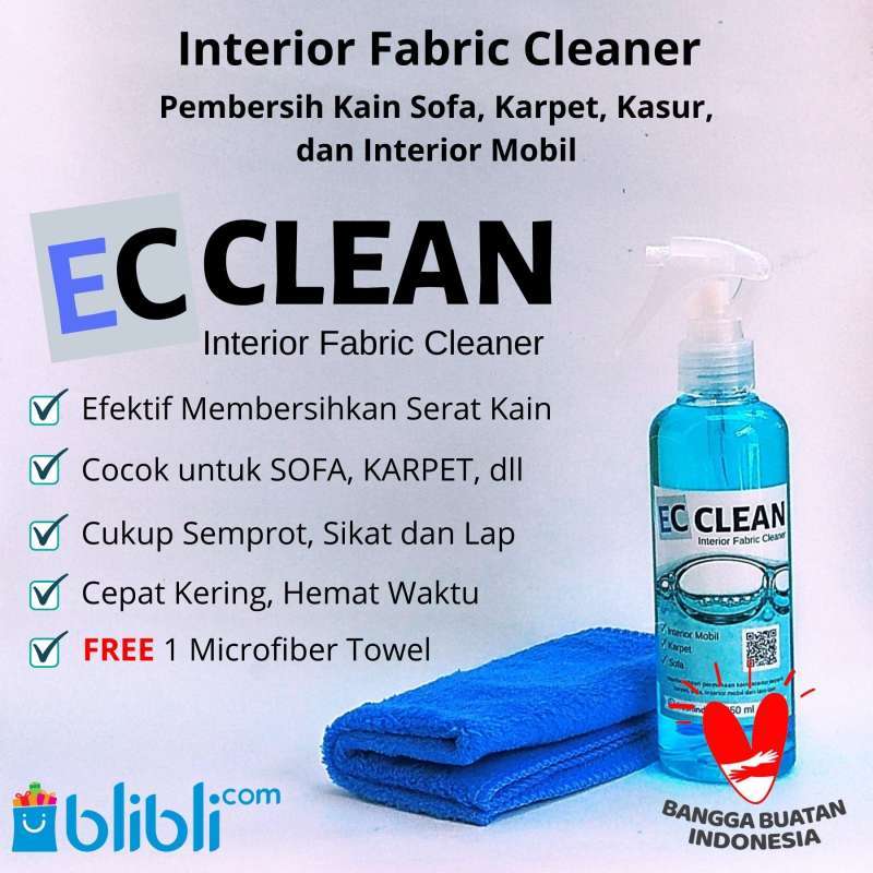 Jual Pembersih Sofa Kain, Karpet Dan Interior Mobil Ec Clean Interior Fabric Cleaner Spray 250 ...