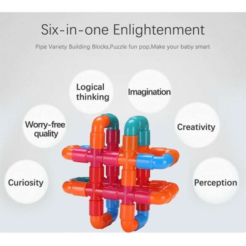 Jual Mainan Edukasi Anak Brick Pipa Rakit Diy Sensorik Motorik Pvc Lego ...