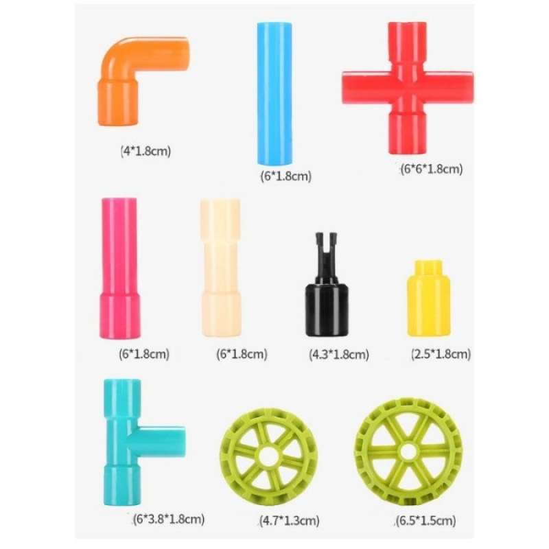 Jual Mainan Edukasi Anak Brick Pipa Rakit Diy Sensorik Motorik Pvc Lego ...