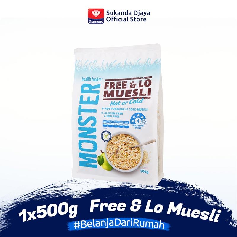 Promo Monster Muesli Free & Low Muesli Oatmeal [500 g] Diskon 7% di ...