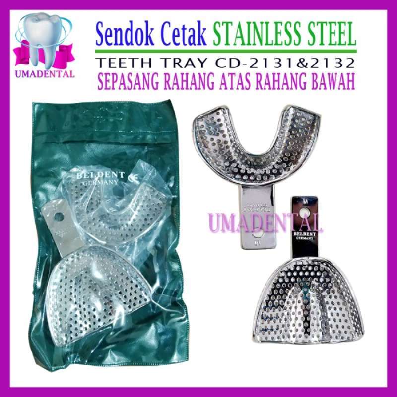 Jual Sendok Cetak Gigi Stainless Steel Dental Impression Tray Sml Set ...