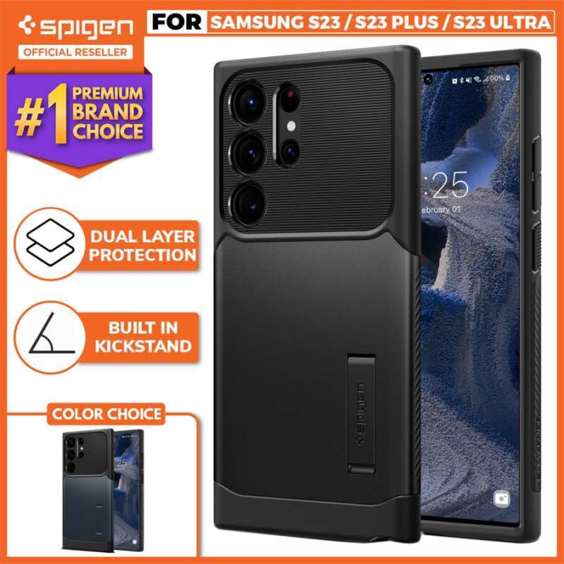 Jual Case Samsung Galaxy S23 Ultra Plus Spigen Slim Armor Stand Shockproof di Seller Spigen ...