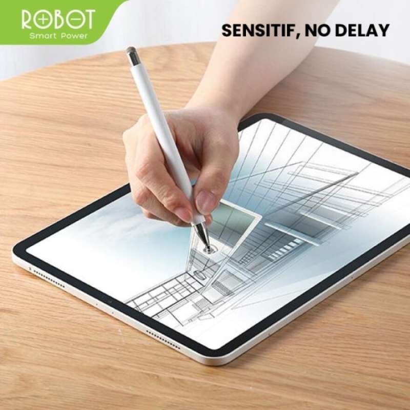 Promo STYLUS PEN ROBOT RSP01 Universal 2 in 1 Capacitive for Mobile ...