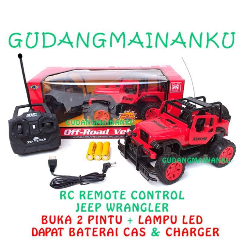 Jual MOBIL RC BUKA PINTU BIG FOOT REMOTE CONTROL JEEP WRANGLER - Kuning ...