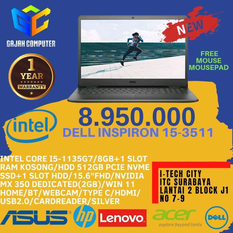 Jual Dell Inspiron 15-3511 Di Seller Gajah_computer - Kapasan, Kota Surabaya | Blibli