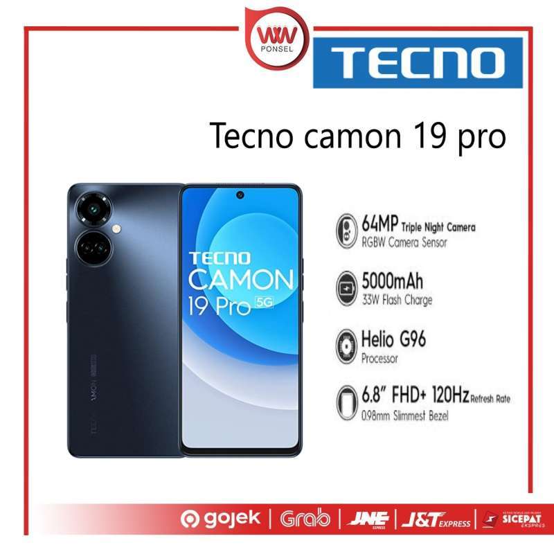 Jual Hp tecno camon 19 pro ram 8GB internal 128GB garansi resmi di ...