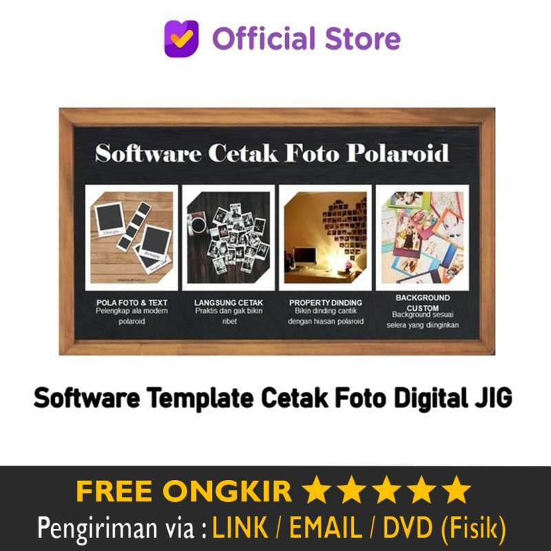 Promo Software Template Cetak Foto Digital Instant Polaroid JIG Premium ...