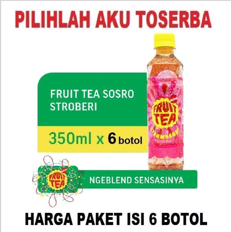 Promo FRUIT TEA Sosro STRAWBERRY PET 350 ml - ( HARGA 6 botol ) Diskon ...