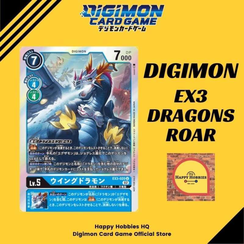 Jual Digimon Card Game EX3-020 Wingdramon Parallel U di Seller Happy Hobbies HQ Official Store ...