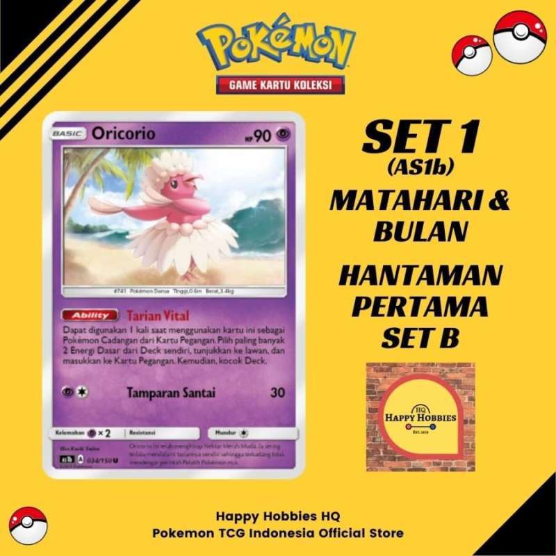 Jual Pokemon Tcg Indonesia As1b 034/150 Oricorio U Di Seller Happy Hobbies Hq - Jemur Wonosari ...