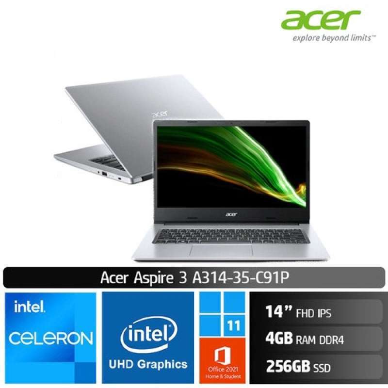 Jual Acer Aspire 3 A314-35-c91p Notebook Intel N5100 Fhd W11 Di Seller ...