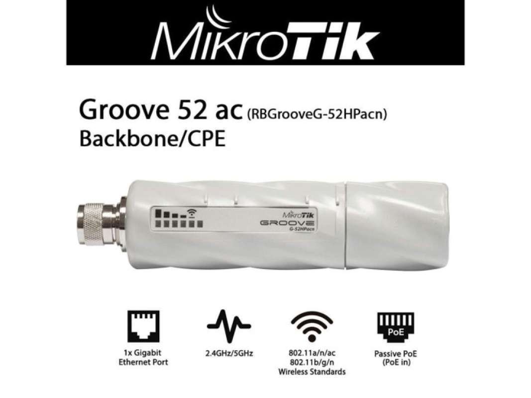 Jual MIKROTIK GrooveG 52HPacn RBGrooveG-52HPacn CPE 2GHz/5Ghz di Seller ...