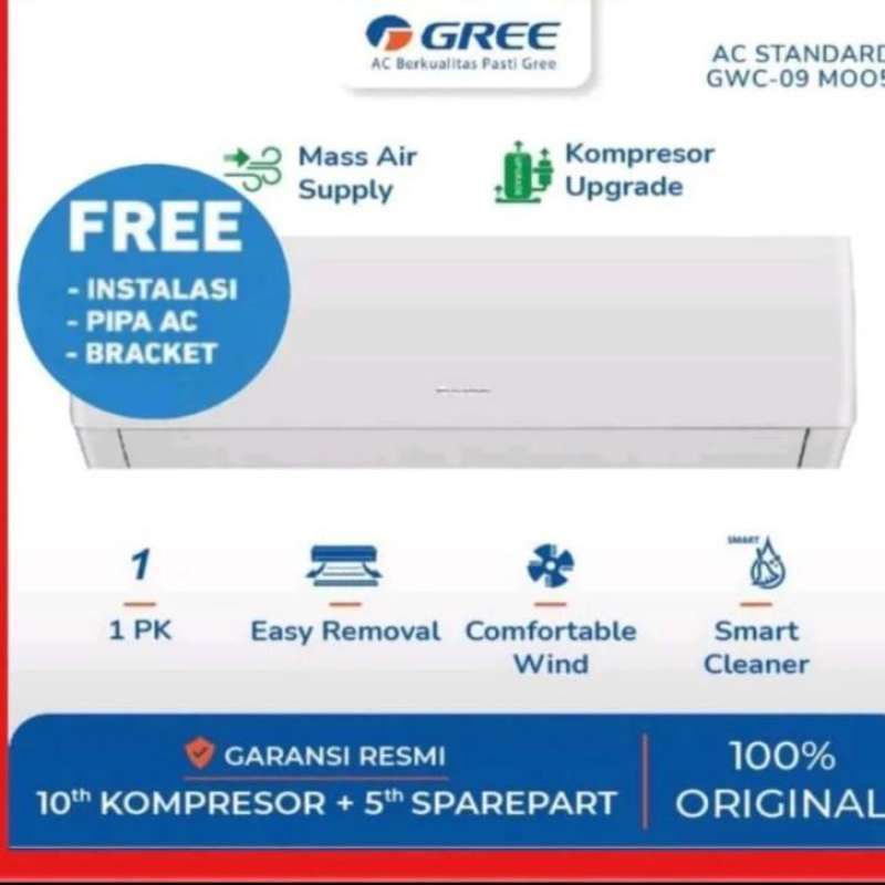 Jual AC GREE 1PK 09 M005 + free pasang dan material di Seller JAYA ...