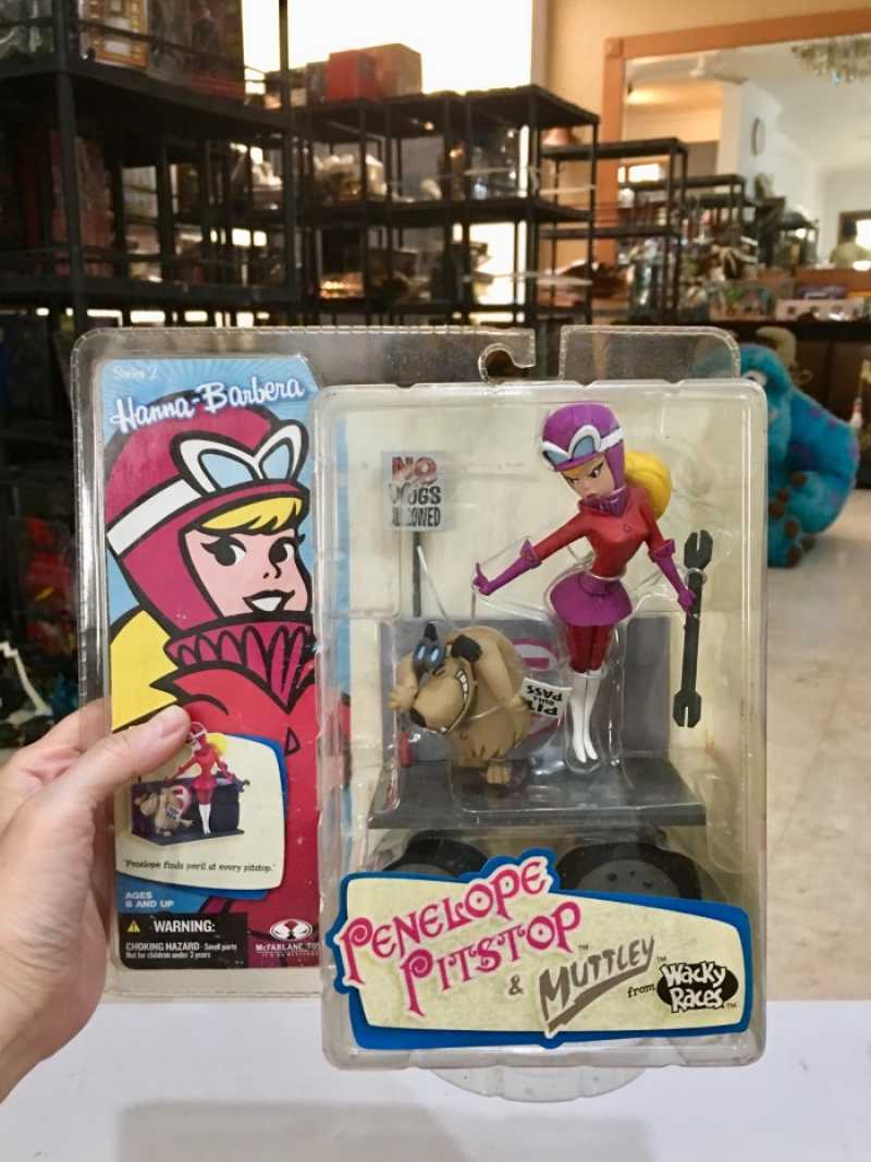 Promo Penelope Pitstop Muttley Wacky Races Asli/ori! Us Card Mcfarlane ...