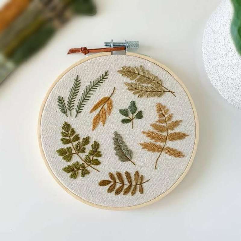 Jual DIY Kit Sulam Jahit Paket Embroidery Kit dengan pola di kain dan ...