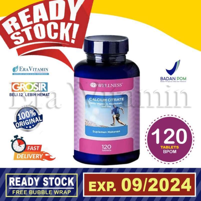 Jual Wellness Calcium Citrate Vitamin D Magnesium Zinc 120 Tab Bpom Di Seller Anes Medika Center ...