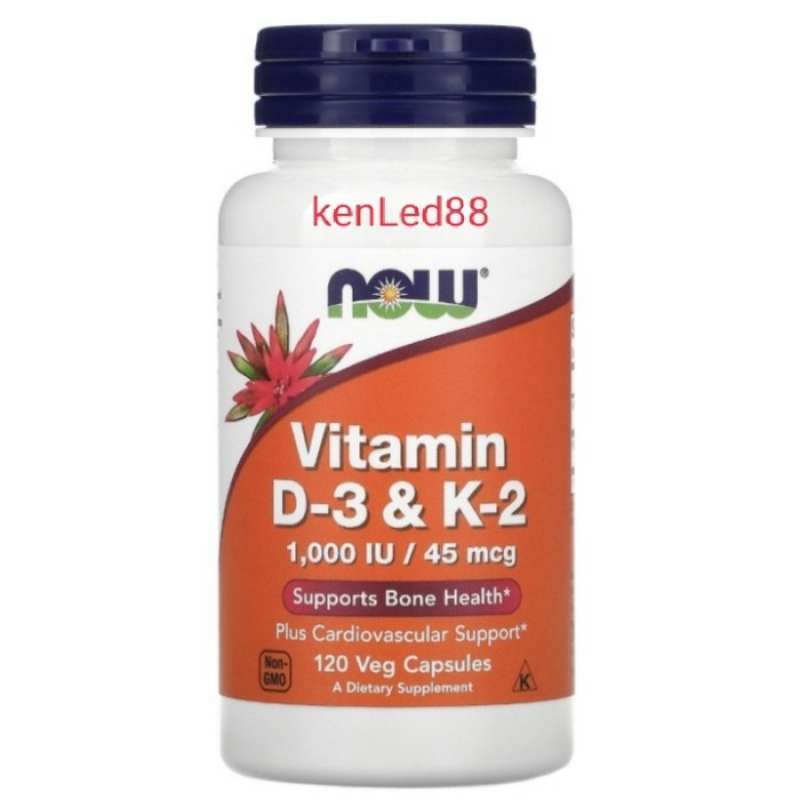 Jual Now Vitamin D3&k2 1000 Iu/kapsul Vitamin D-3 &k-2 120 Capsule Di ...