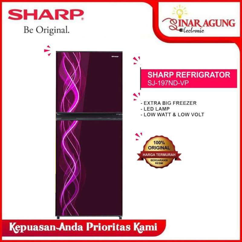 Jual Sharp Kulkas 2 Pintu Sj197md-vp / Sj 197 Md Vp [172l]- Pink Di ...