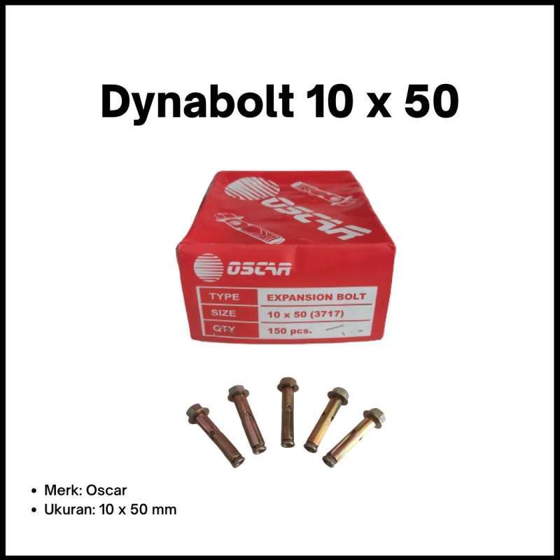 Promo Baut Dynabolt 10 x 50 isi 50 pcs /Dinabol/Dinabolt/Baut Beton ...