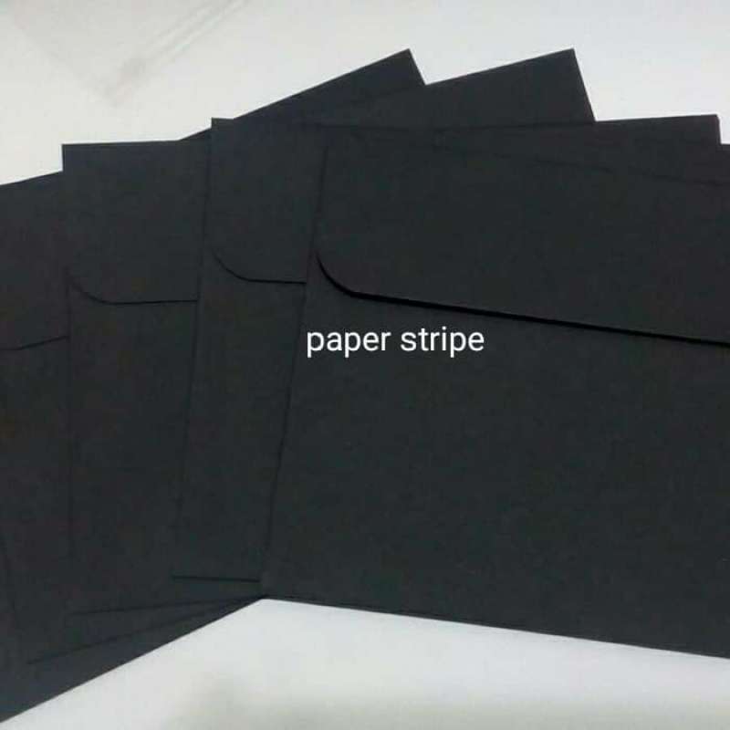 Jual Amplop Warna Hitam Polos 11x16cm Spektra Di Seller Paper Stripe ...