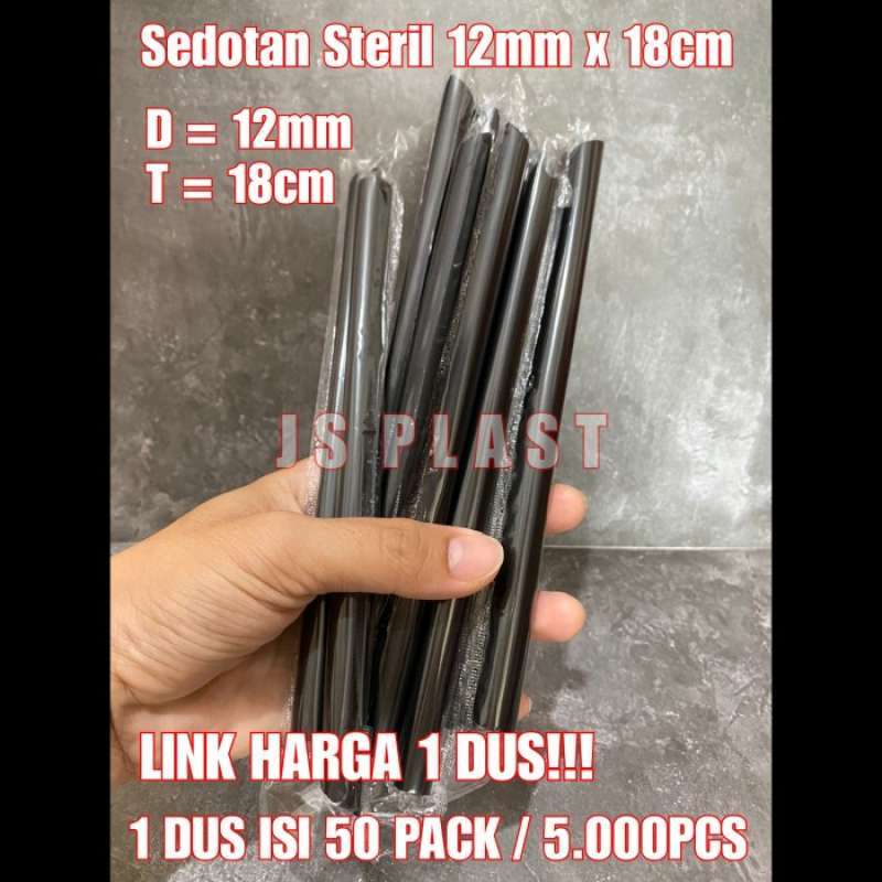 Promo (1 Dus) Sedotan Bubble Hitam 12Mm X 18Cm Steril Bungkus Plastik Pcs Diskon 23% di Seller ...